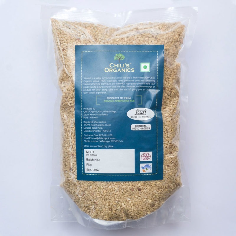 Ambemohar Rice (Unpolished) | Chili's Organics